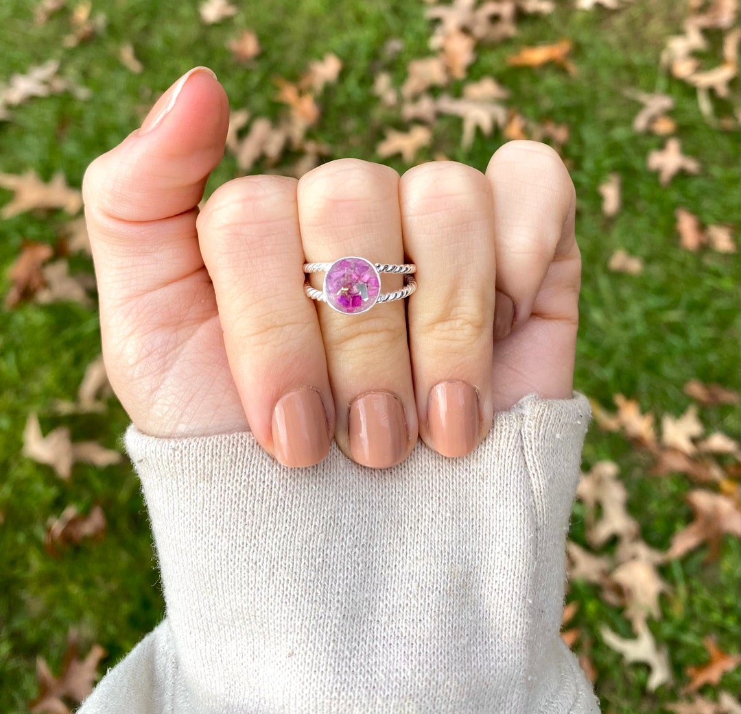 Funeral Flower Jewelry Ring, Funeral Flower Keepsake, Keepsake Ring ...