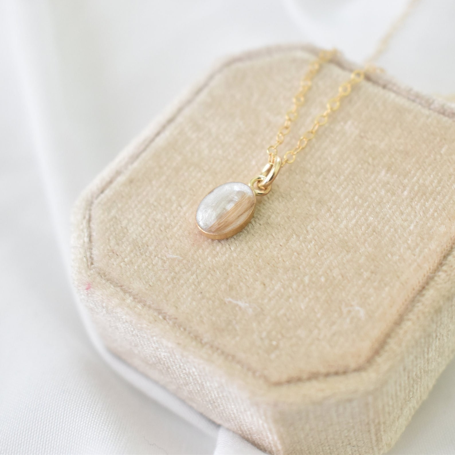 Lock of Hair Keepsake Necklace, Pet Memorial Ashes Jewelry, Pet Fur ...