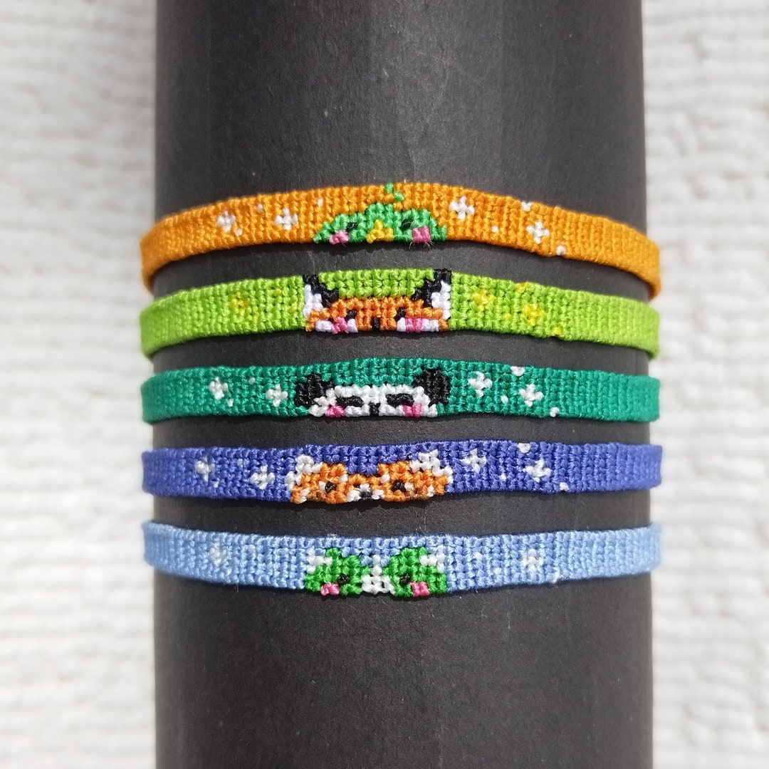 Bracelet Tissé "choupi Animaux", Friendship Bracelet - Etsy