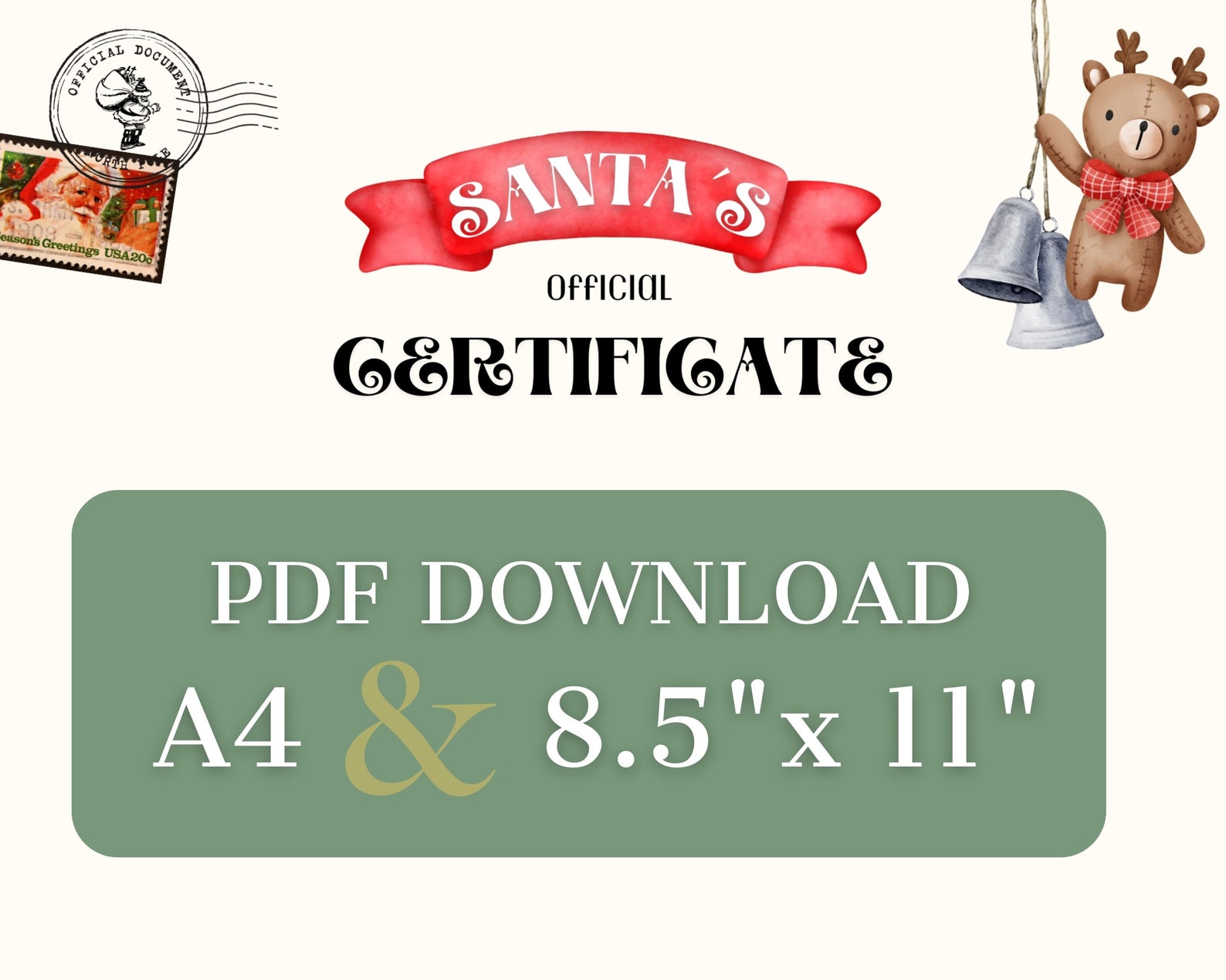 Editable Santa Nice List Certificate, Personalised Nice List From Santa ...