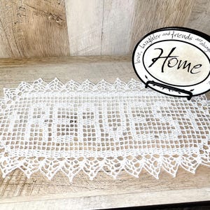 Personalized Doily With Border, Filet Crochet Name Doily, Handmade ...