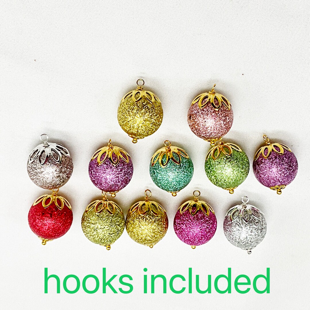 Set of 12 Foiled Assorted 15mm Colors Ornaments. Nice Quality for for ...