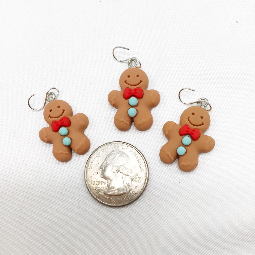 SO CUTE! Set of 6 Miniature Gingerbread Men Christmas Tree Ornaments ...