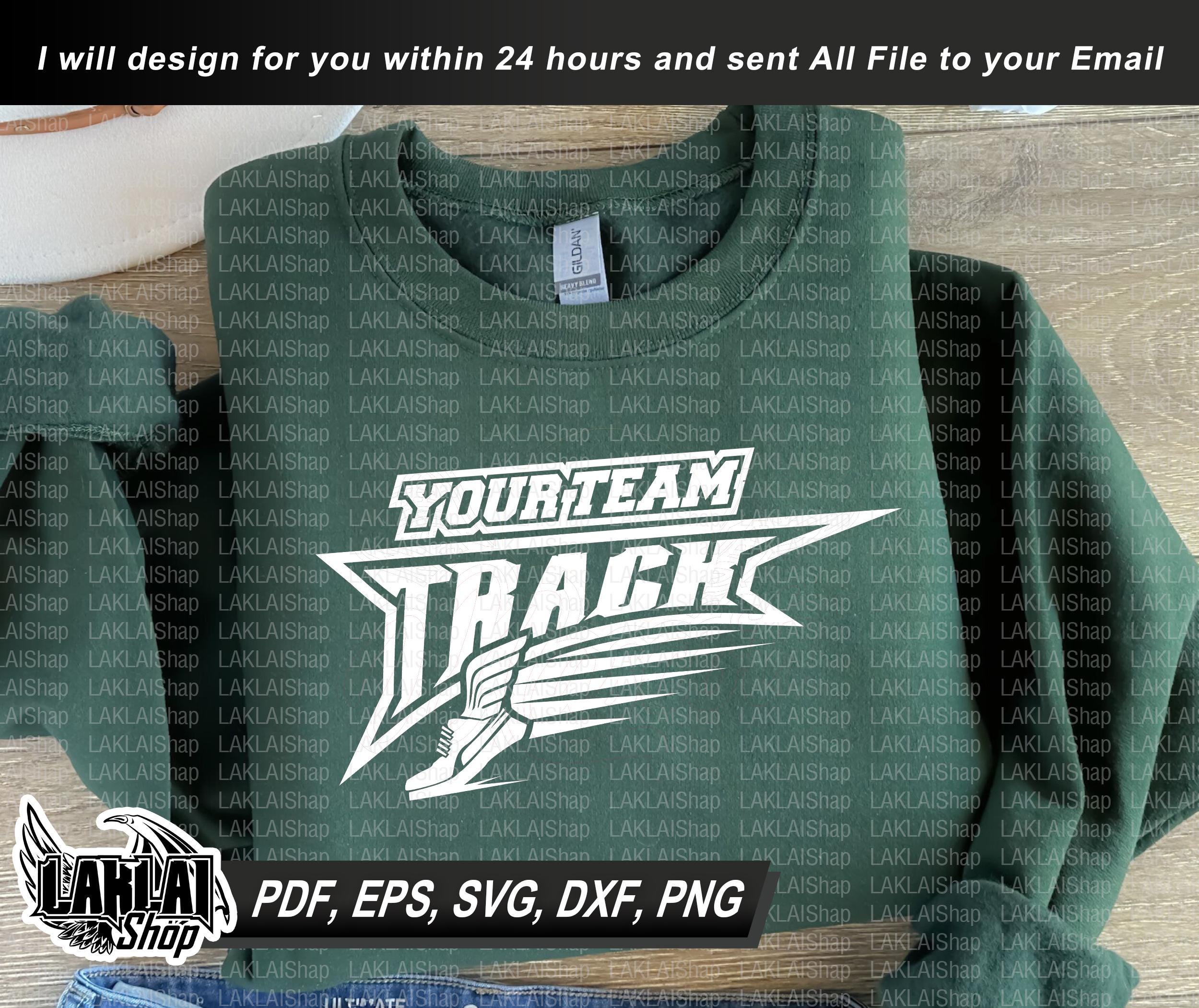 Mascot Track Team SVG Template, School Design (digital File) - Etsy