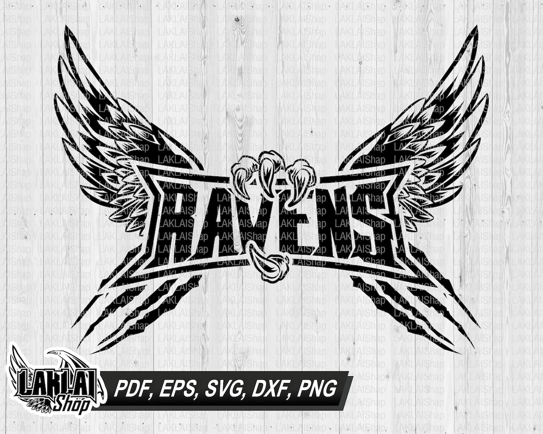 Ravens School Svg, Ravens Mascot Svg, Ravens Svg, Ravens Spirit Svg ...