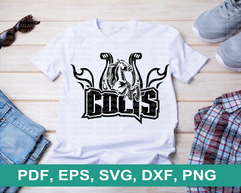 Colts Mascot (svg, Horseshoe Digital File - Pdf, Png, Dxf, Eps) - Etsy