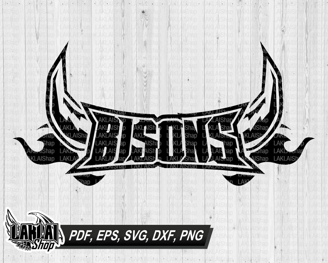 Bisons Mascot SVG, School Spirit Design (digital File) - Etsy