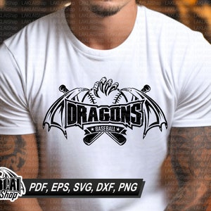 Dragons Baseball Svg, Dragons Svg, Dragons Spirit Svg, Dragons Mascot ...