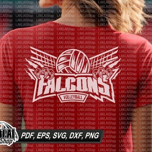Falcons Volleyball SVG, Falcons Svg, Falcons Mascot Svg, Falcons Shirt ...