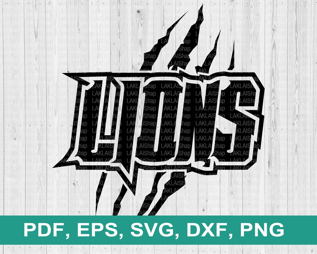 Lions Mascot Svg, Lions Svg, Lion Svg, Lions Svg, Cricut File, Digital ...