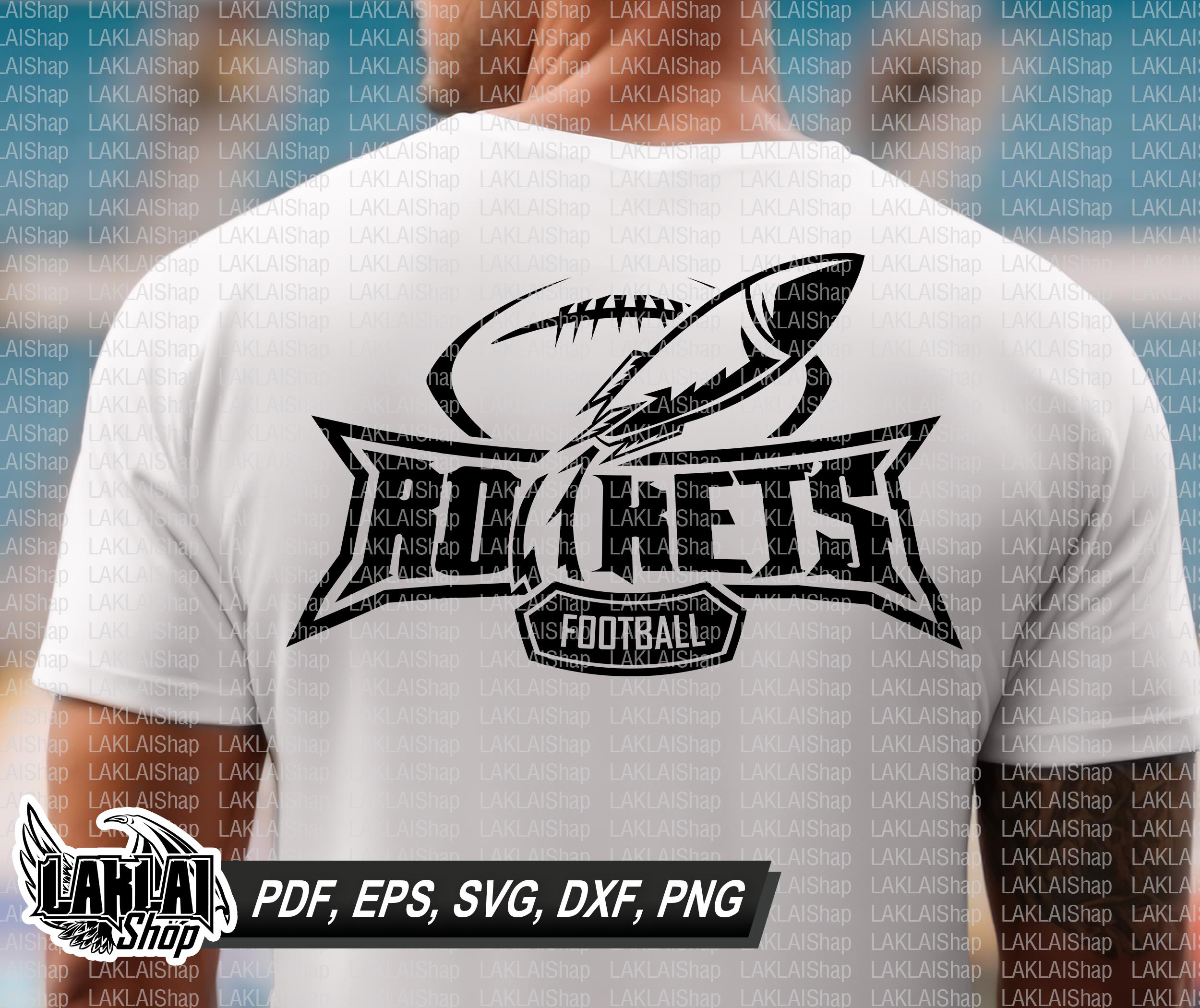 Rockets Football Team Mascot (svg, Png, Pdf, Eps, Dxf) (digital ...