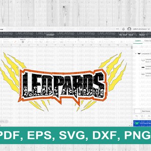 Leopards Claws Svg, Leopards Team Svg, Leopard Mascot Svg, Leopards ...