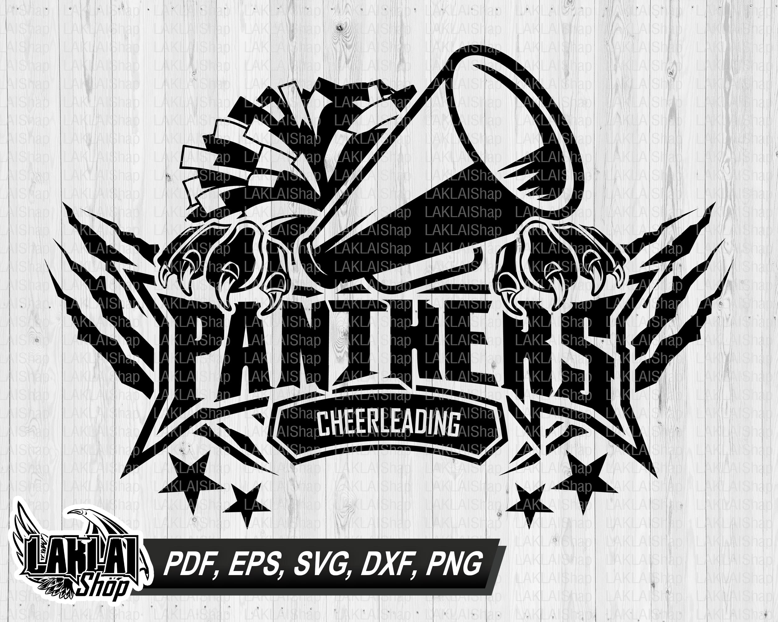Logotipo De Los Panteras De Atletismo De Porristas Catálogo De