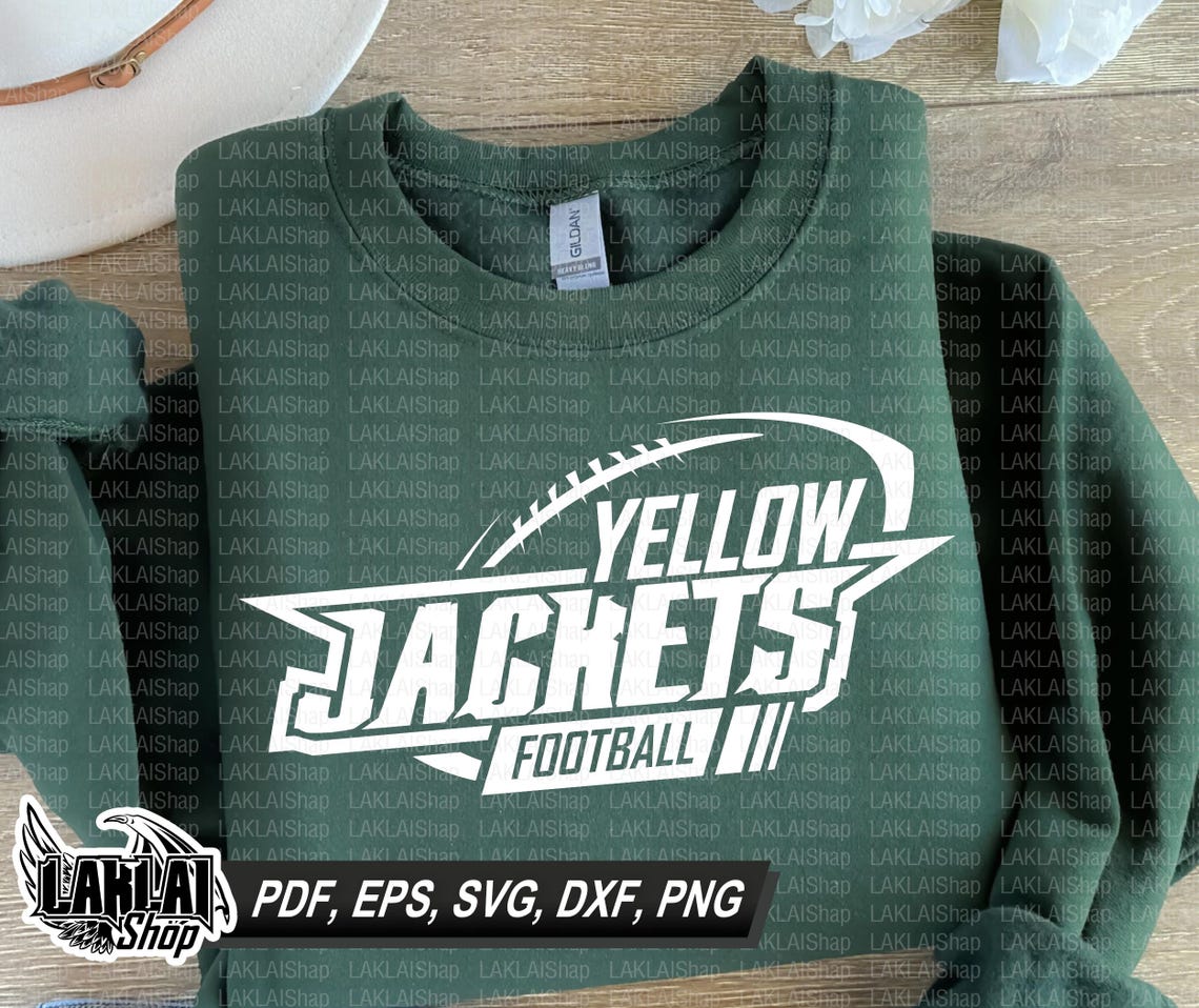 Jackets Football Svg, Jackets Svg, Football Svg, Yellow Jackets ...