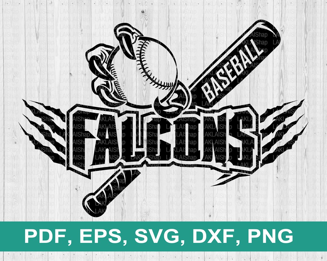 Falcons Claws Baseball Svg,falcons Baseball Svg, Falcons Team Svg ...
