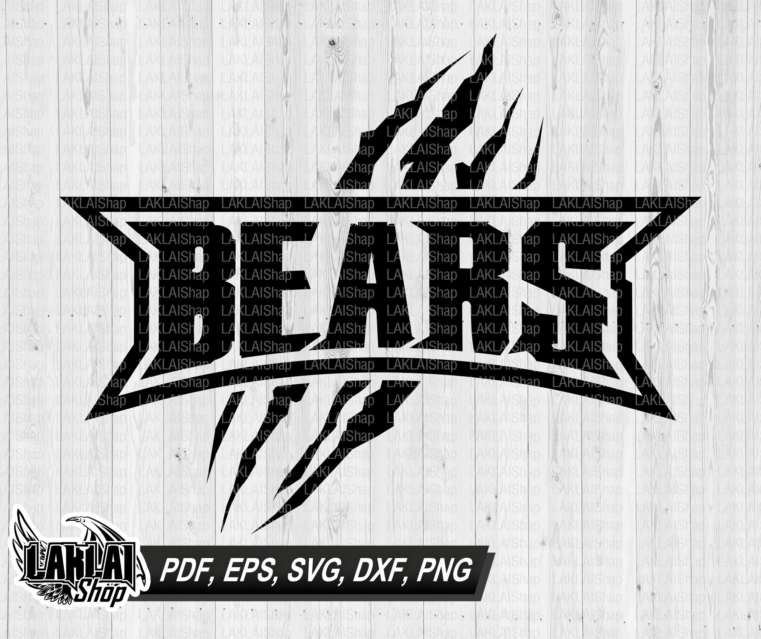 Bears Svg, Bear Claws Svg, Bears Svg, Bear Logo, Bears Mascot Svg ...