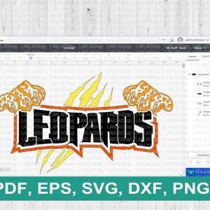 Leopards Team Claws Svg, Leopards Svg, Leopards Mascot Svg, Leopards ...