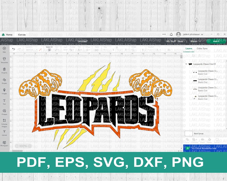 Leopards Team Claws Svg, Leopards Svg, Leopards Mascot Svg, Leopards ...