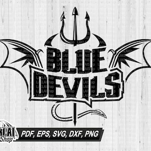 Blue Devils Svg, Blue Devils Mascots Svg, Blue Devils School School ...