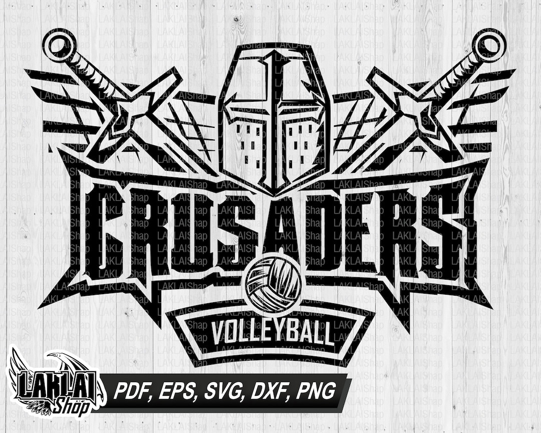 Crusaders Volleyball Team Mascot SVG, School Spirit (digital File) - Etsy