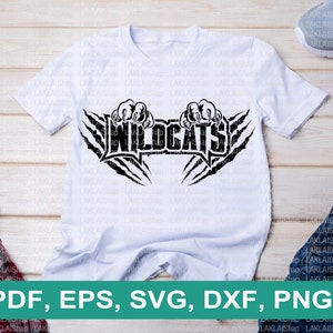 Wildcats Claws Svg, Wildcats Mascot Svg, Wildcats Spirit Svg, Wildcats ...