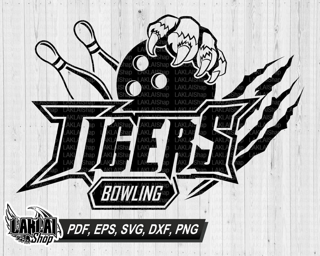 Tigers Bowling Svg, Tigers Mascot Svg, Bowling Svg, School Spirit ...