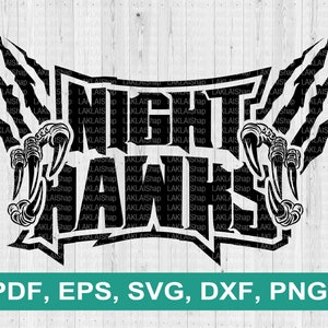 Night Hawks Claws Svg, Hawks Svg, Hawks Mascot, Hawks Spirit Svg ...
