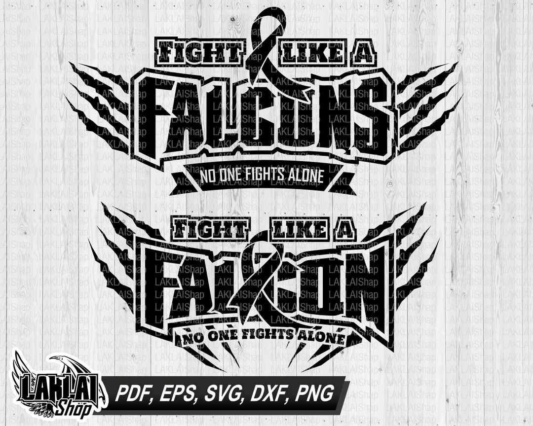 Fight Like A Falcon, Cancer Awareness SVG, Mascot Design (digital ...