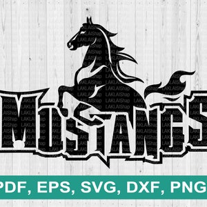 Mustangs Team Mascot (svg, Png, Pdf, Eps, Dxf) Digital Files - Etsy