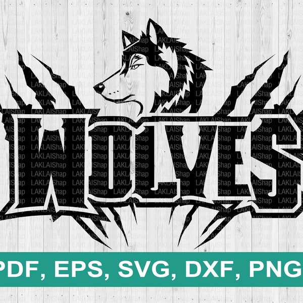 Svg Wolf - Etsy