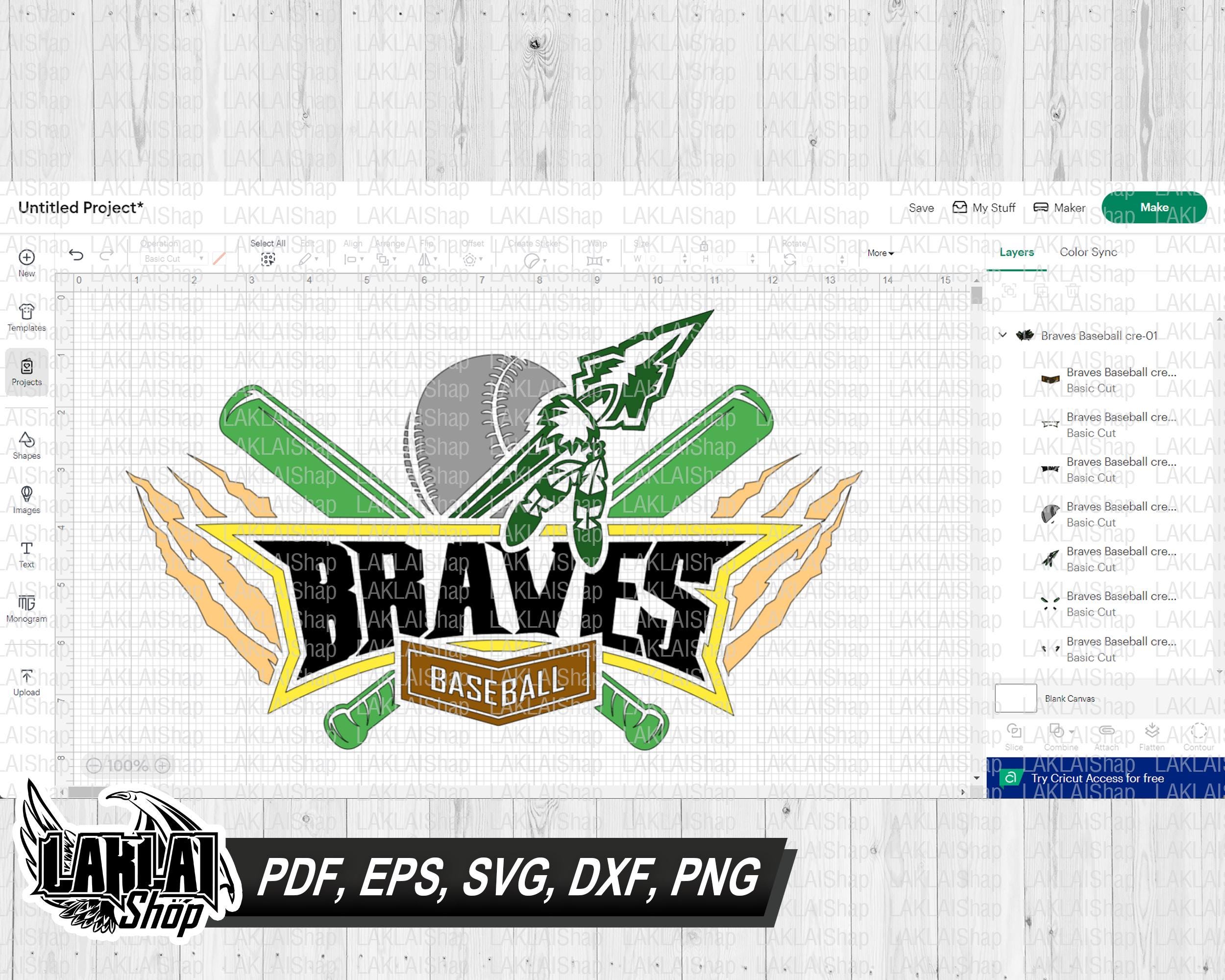 Braves Baseball Svg, Baseball Svg, Braves Mascot Svg, Braves Spirit Svg ...