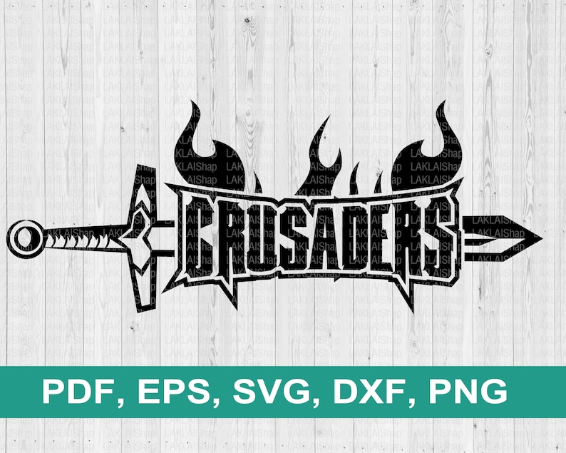 Crusaders Sword Mascot SVG, PNG, PDF (digital Download) - Etsy Australia