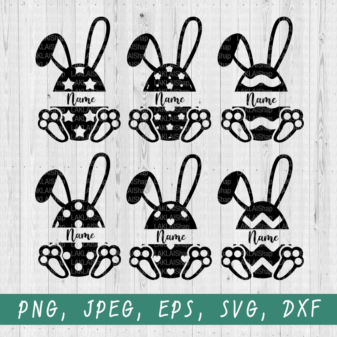 Bunny Eggs Name Svg,bunny Svg, Easter Bunny Svg,rabbit Easter Svg,bunny ...