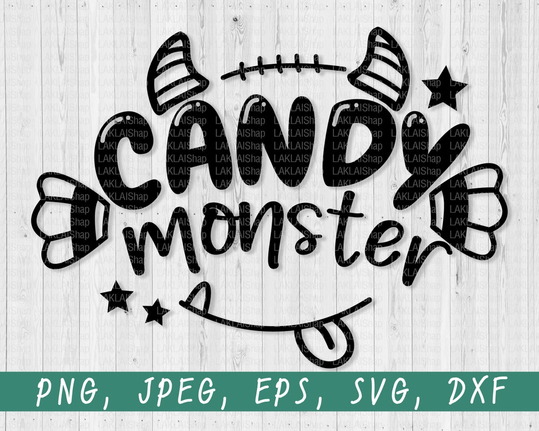 Candy Monster Svg Halloween Svg Toddler Svg Baby Monster - Etsy