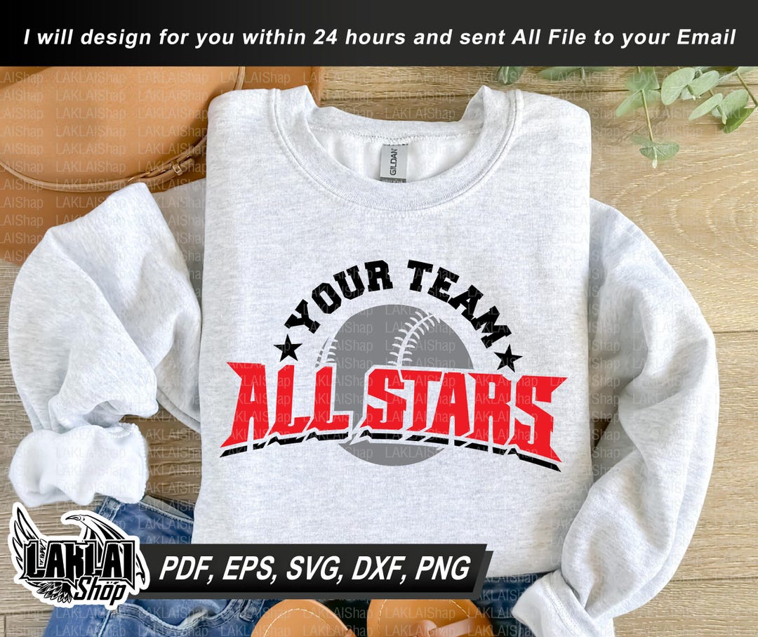 All Star Baseball Team SVG, Logo Template (digital File) - Etsy
