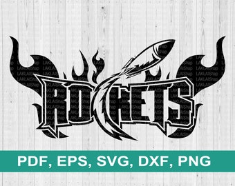 Rockets Svg, Rocket Svg, Rocket, Mascot, School, Spirit, Svg, Dxf, Eps ...