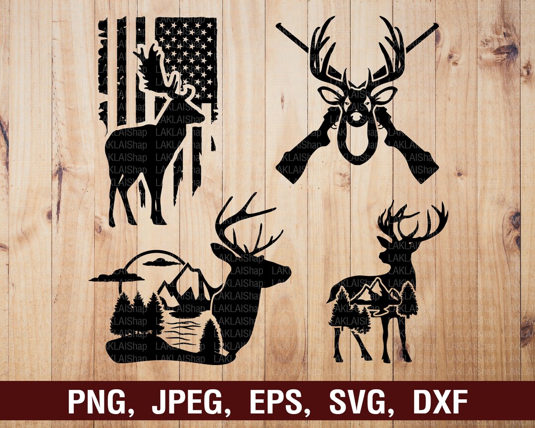 Deer Bundle Svg, Deer Svg, Mountains Svg, Camping Svg, Nature Deer Svg ...