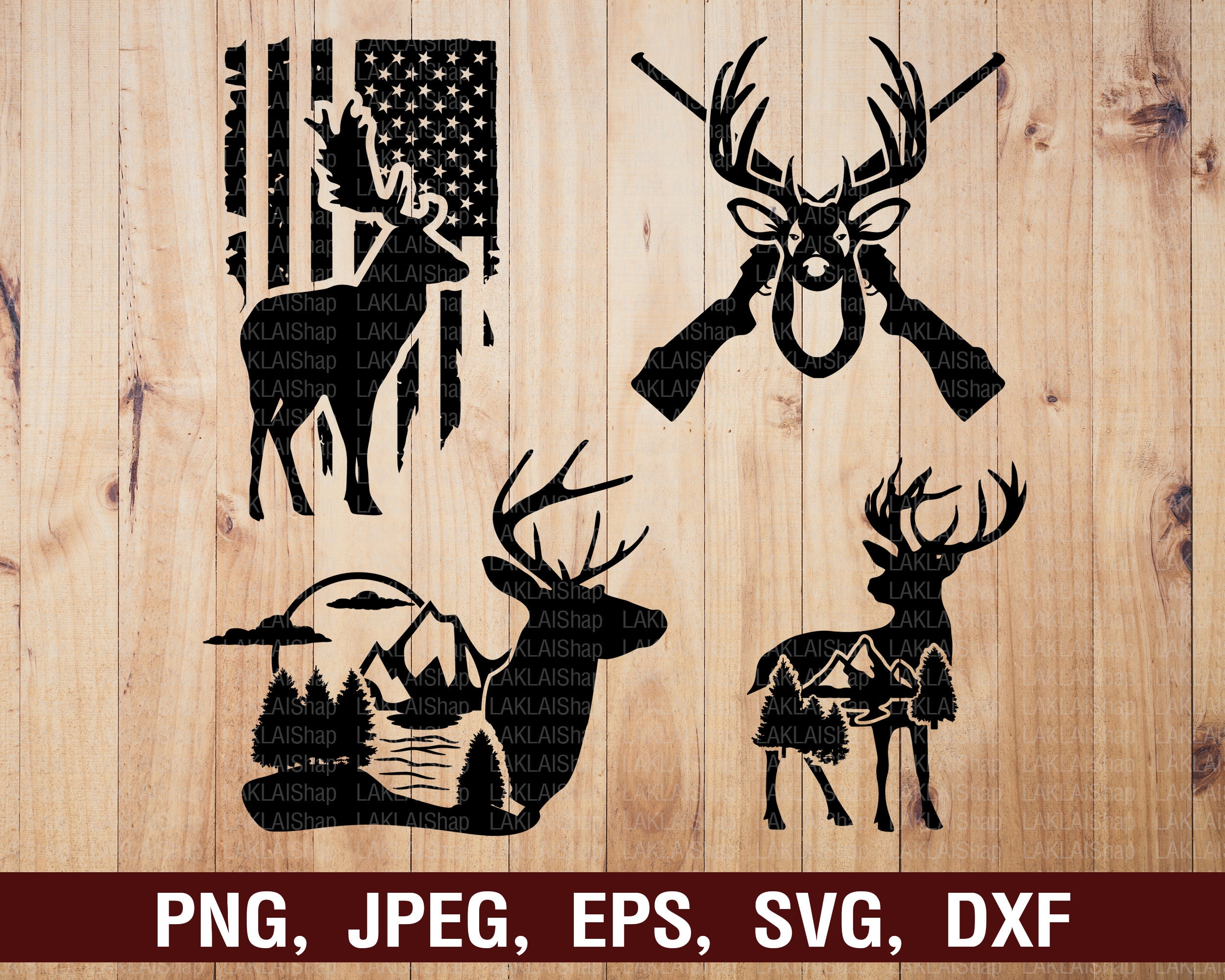 Deer Bundle Svg Deer Svg Mountains Svg Camping Svg Nature | Etsy