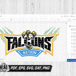 Falcon Nation Svg, Falcons Mascot Svg, Falcons Team Svg, School Spirit ...