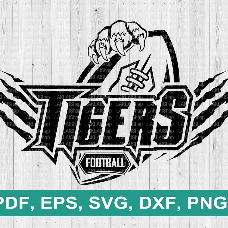 Tiger Football Svg - Etsy