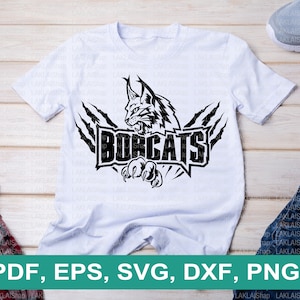 Bobcats Claws Team Svg, Bobcat Mascot Svg, Bobcats Spirit Svg, Bobcats ...