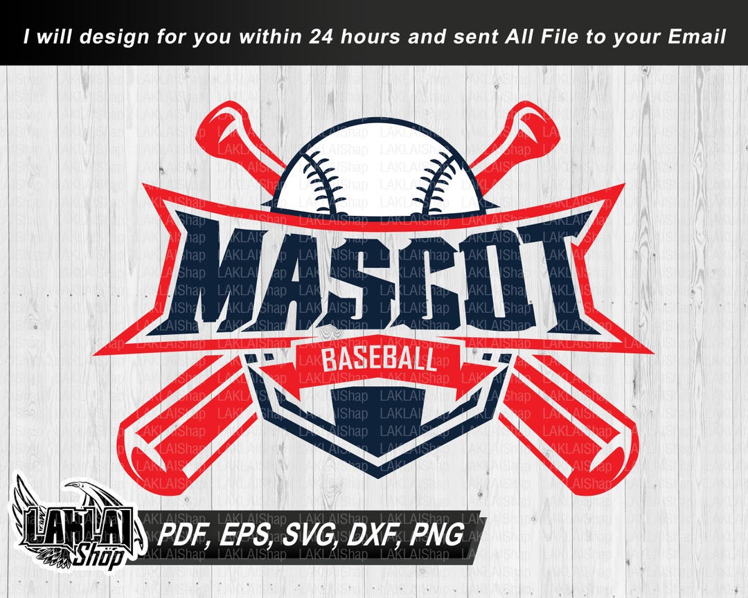 Mascot Baseball SVG, Team Shirt Template (digital File) - Etsy