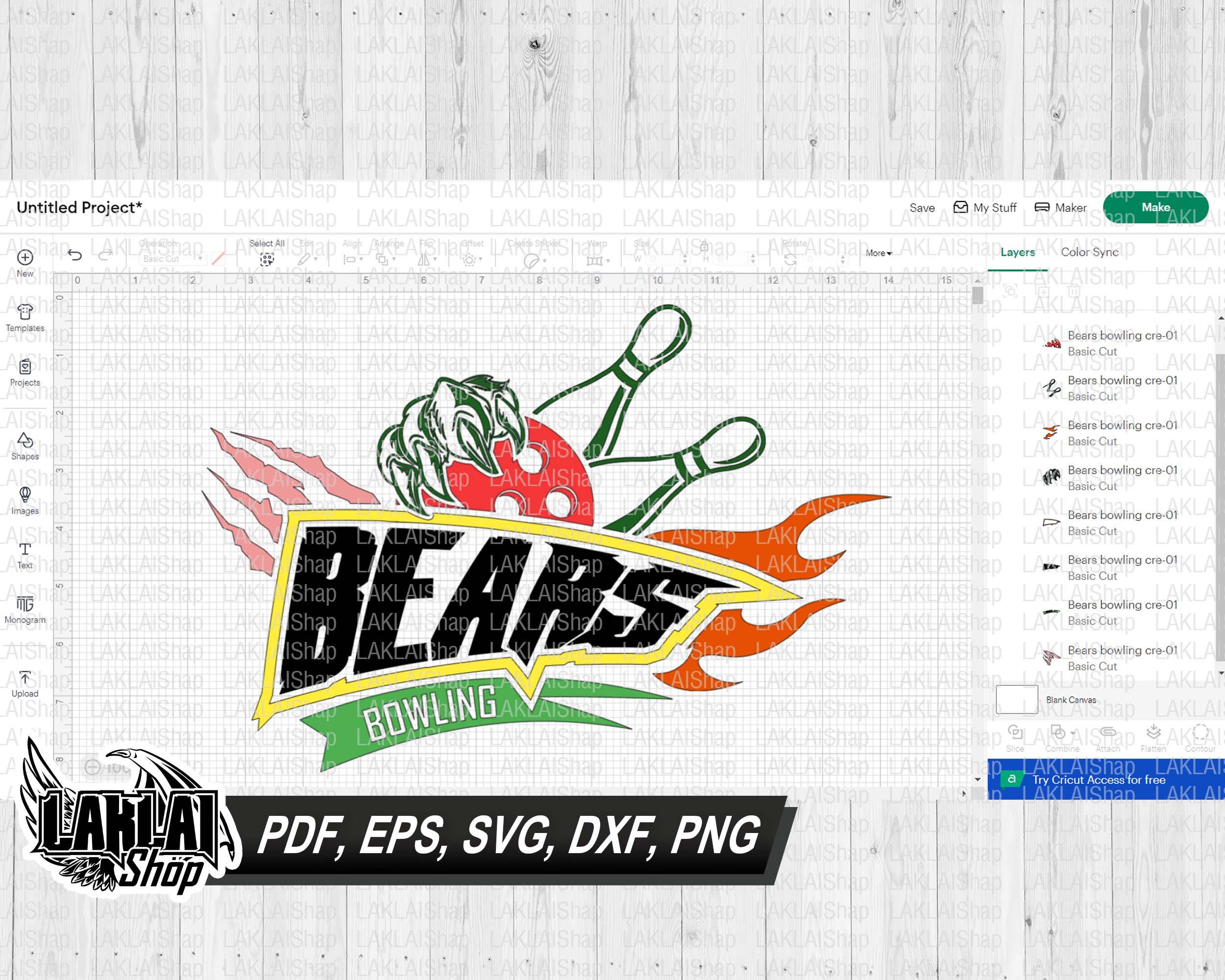Bears Bowling Svg, Bears Mascot Svg, Cricut File,bears Pride, Bears Svg ...