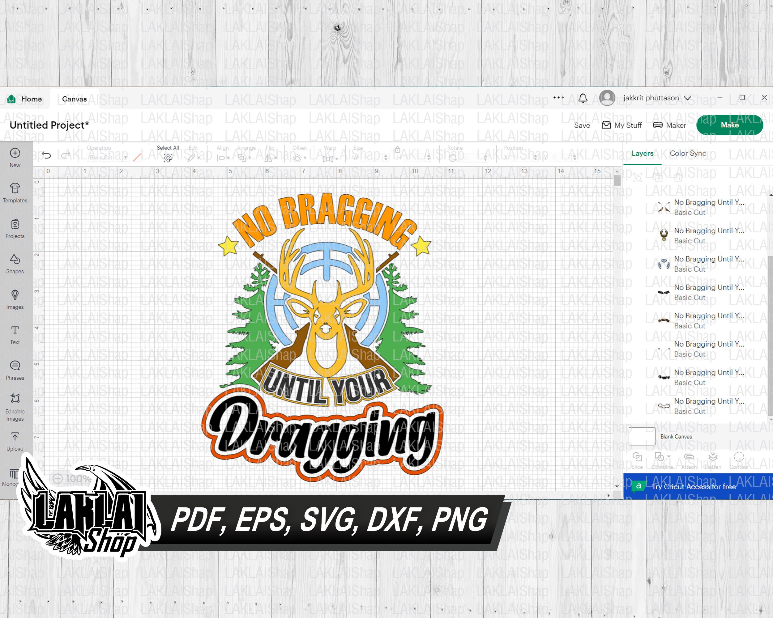 No Bragging Until Your Dragging Svg, Funny Deer Hunting Svg, Hunting ...