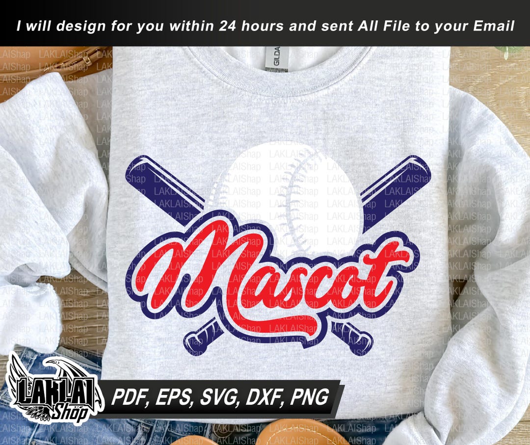 Your Mascot Baseball Svg, Your Mascot Softball Svg, Baseball, Softball ...