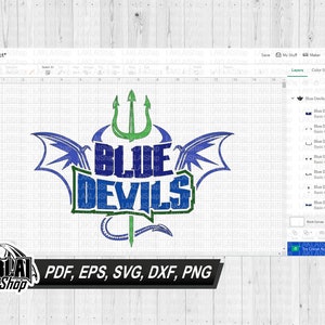 Blue Devils Svg, Blue Devils Mascots Svg, Blue Devils School School ...