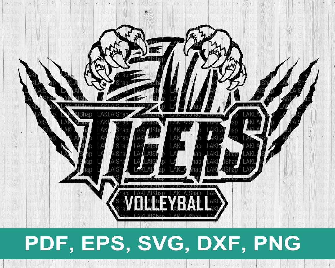 Tigers Volleyball Svg, Tigers Mascot Svg, Tigers Png, Tigers Spirit Svg ...