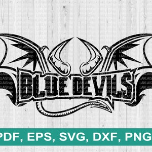 Blue Devils Flame Svg, Blue Devil Svg, Blue Devils Mascots Svg, Blue ...