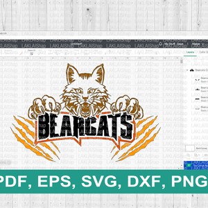 Bearcat Claws Svg, Bearcats Svg, Bearcats Mascot Svg, Bearcats Shirt ...