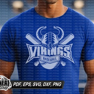Vikings Baseball Mascot SVG, School Pride Design (digital File) - Etsy
